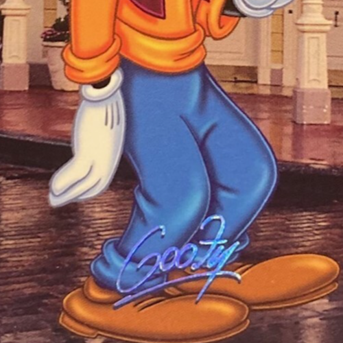 2001 DISNEY GOOFY WDW CARD #4– RAINBOW COLOR SIGNATURE VARIANT RARE ...