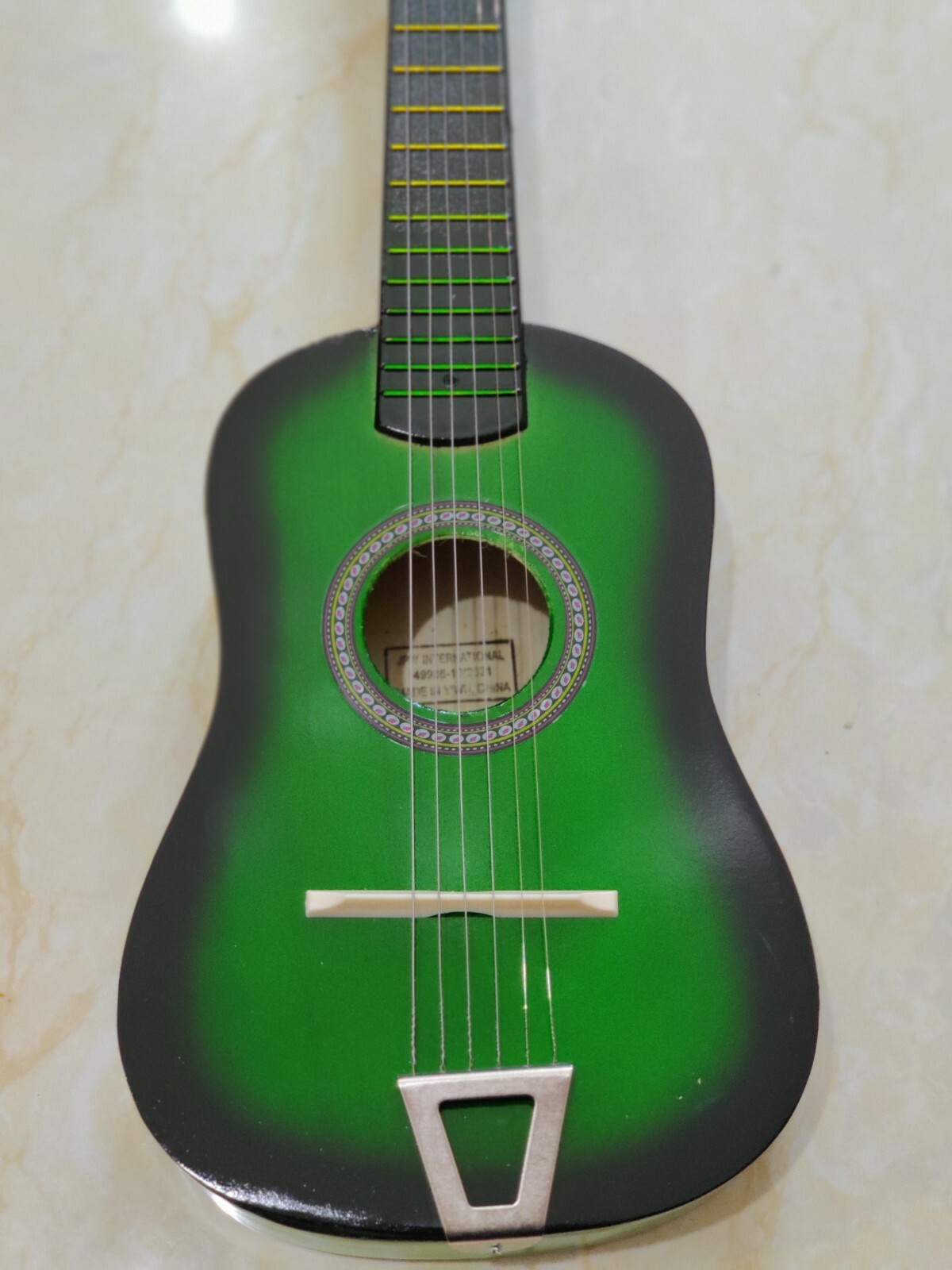 Acoustic Green Guitar Wood Beginner Small Toy Gift Learning Music ...
