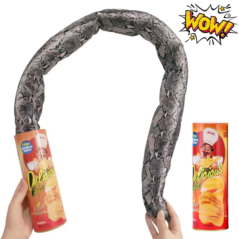 The Potato Chip Snake Can Jump Stage Magic Tricks Spring Snake Toy ...