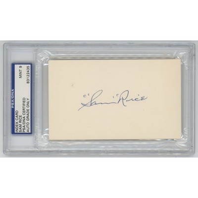 Sam Rice Signed Index Card PSA Slabbed | eBay