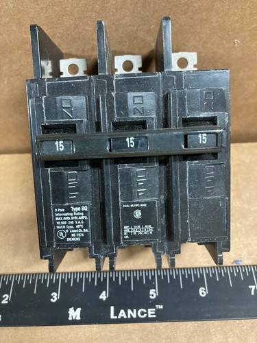 Siemens BQ3B015 Circuit Breaker 15Amp 3 Pole 240 Vac | eBay