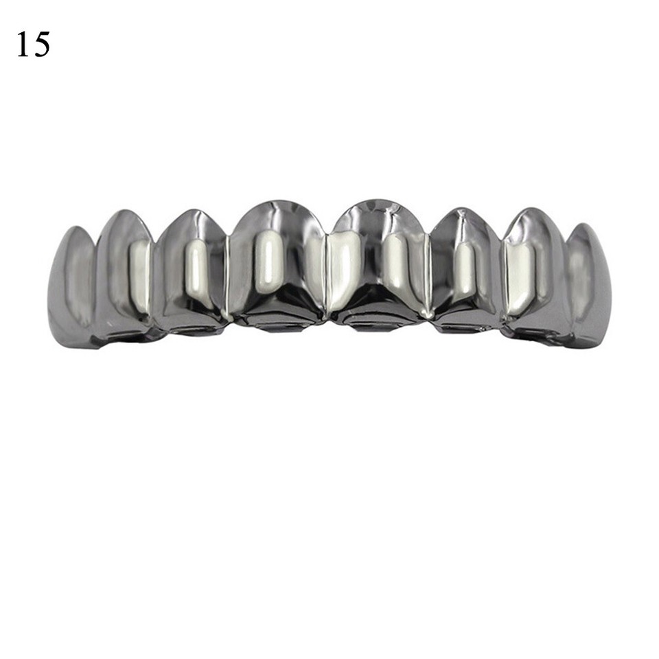 Single Double Cap Gold Plated Tooth Cap Hip Hop Teeth Grill Jewellery ...