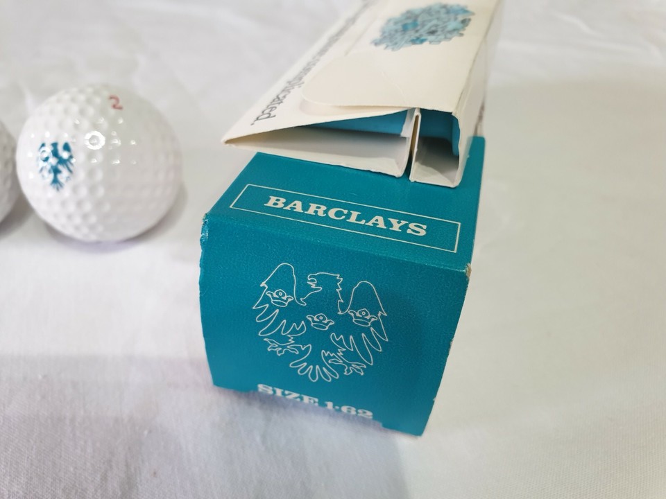 Vintage Slazenger B51 Barclays Bank Logo Golf Balls With Tees ,unused ...