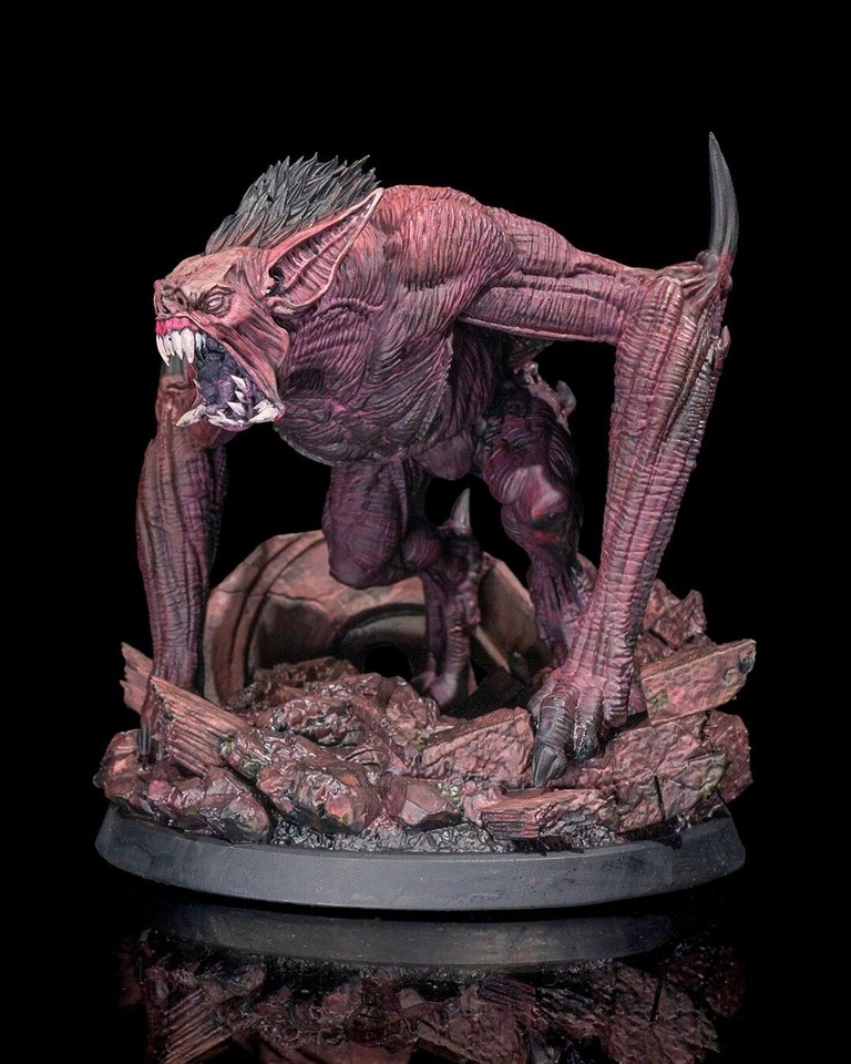 DnD Large Direbat Vampire Bat Monster Strahd Mini 50mm Base 32mm Scale ...