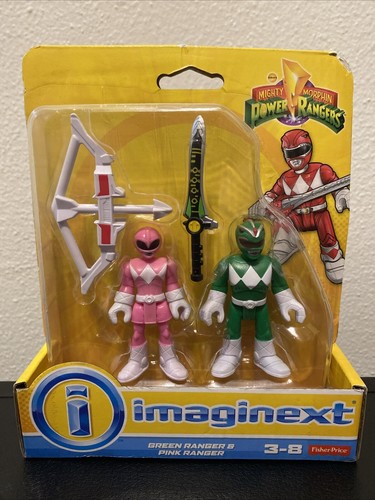 Fisher-Price Imaginext Power Rangers PINK RANGER & GREEN RANGER Figures ...
