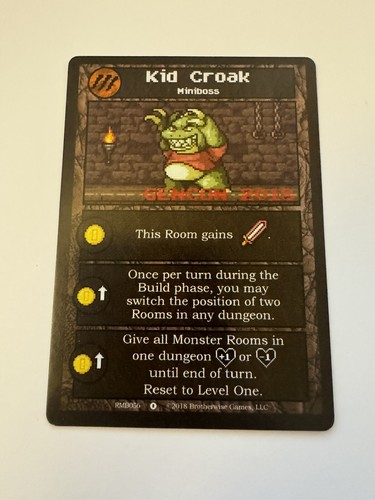 Boss Monster Kid Croak Promo Card GenCon 2018 Brotherwise Games | eBay