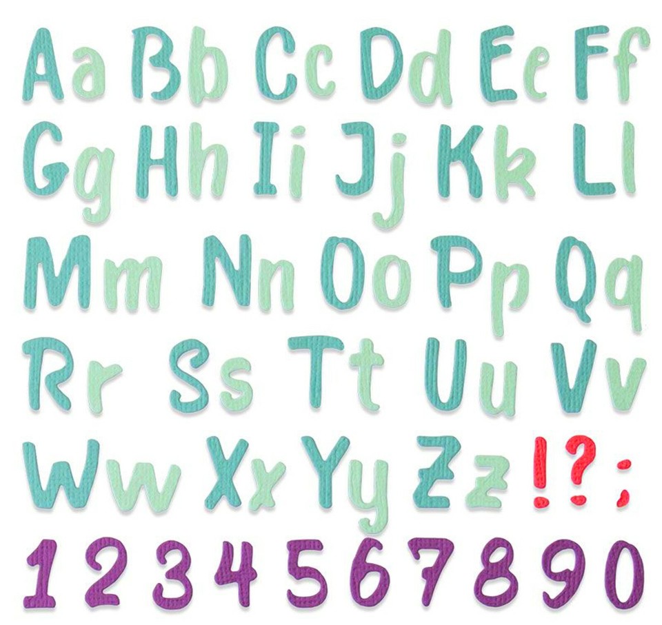 Sizzix Thinlits Bold Brush Alphabet #664491 Retail $25.99 by Sophie Guilar | eBay