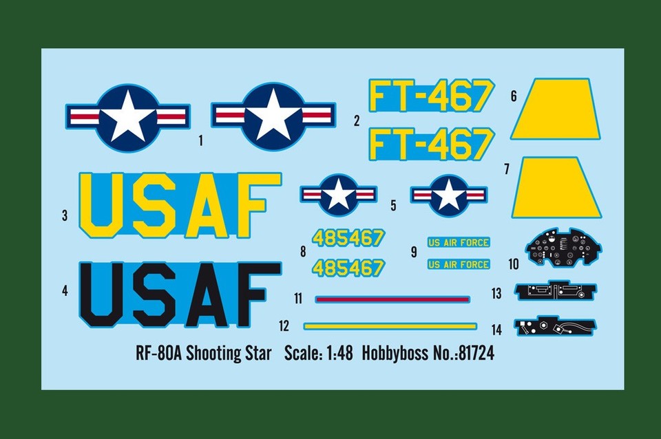 LOCKHEED RF-80A SHOOTING STAR U.S.A.F. - HOBBY BOSS 1/48 PLASTIC KIT | eBay