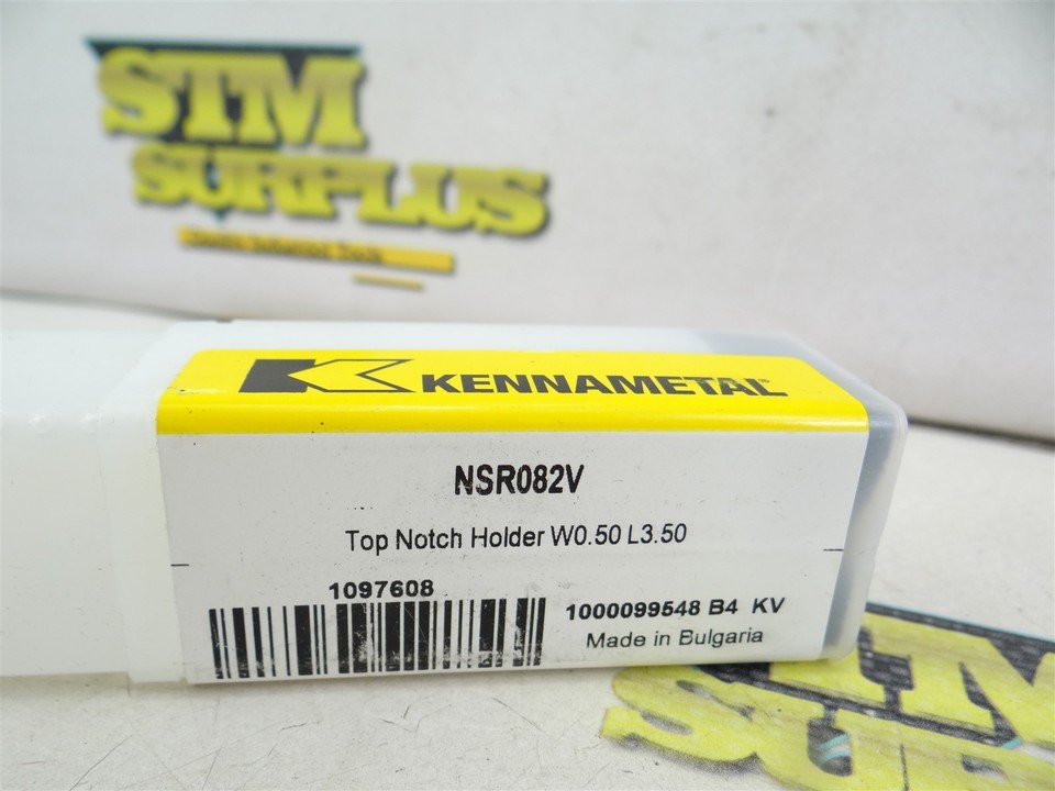 NEW KENNAMETAL INDEXABLE TOP NOTCH TOOL HOLDER 1/2" SHANK NSR082V | eBay