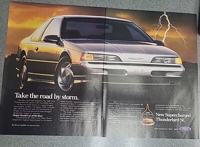 Ford Thunderbird SC 1989 Print Ad 16x11 | eBay