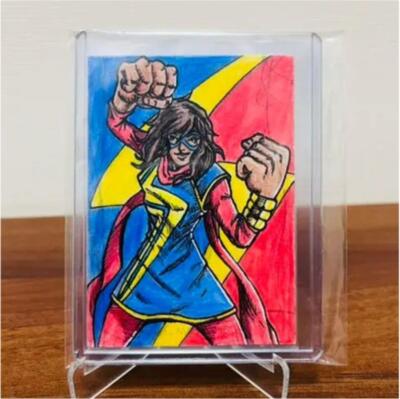 Ms. Marvel Sketch Card Upper Deck Marvel Mercari | eBay