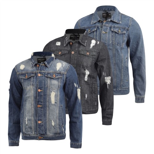 Mens Jacket Loyalty & Faith Ripped Distressed Classic Western Denim ...