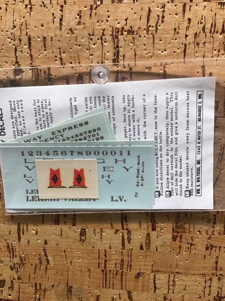Walthers HO Scale Decal 60-65: Lehigh Valley Railway Express Agency Car ...
