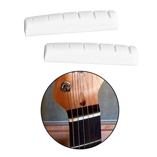 2 Pieces Slotted Bone Flat Bottom Nut for 6 Strings Les Paul Guitar | eBay