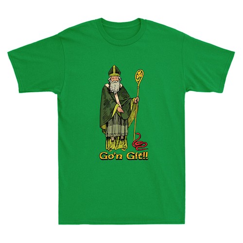 Go'n git! Funny Cartoon Graphic Humor St Patricks Day Gift Vintage Men ...