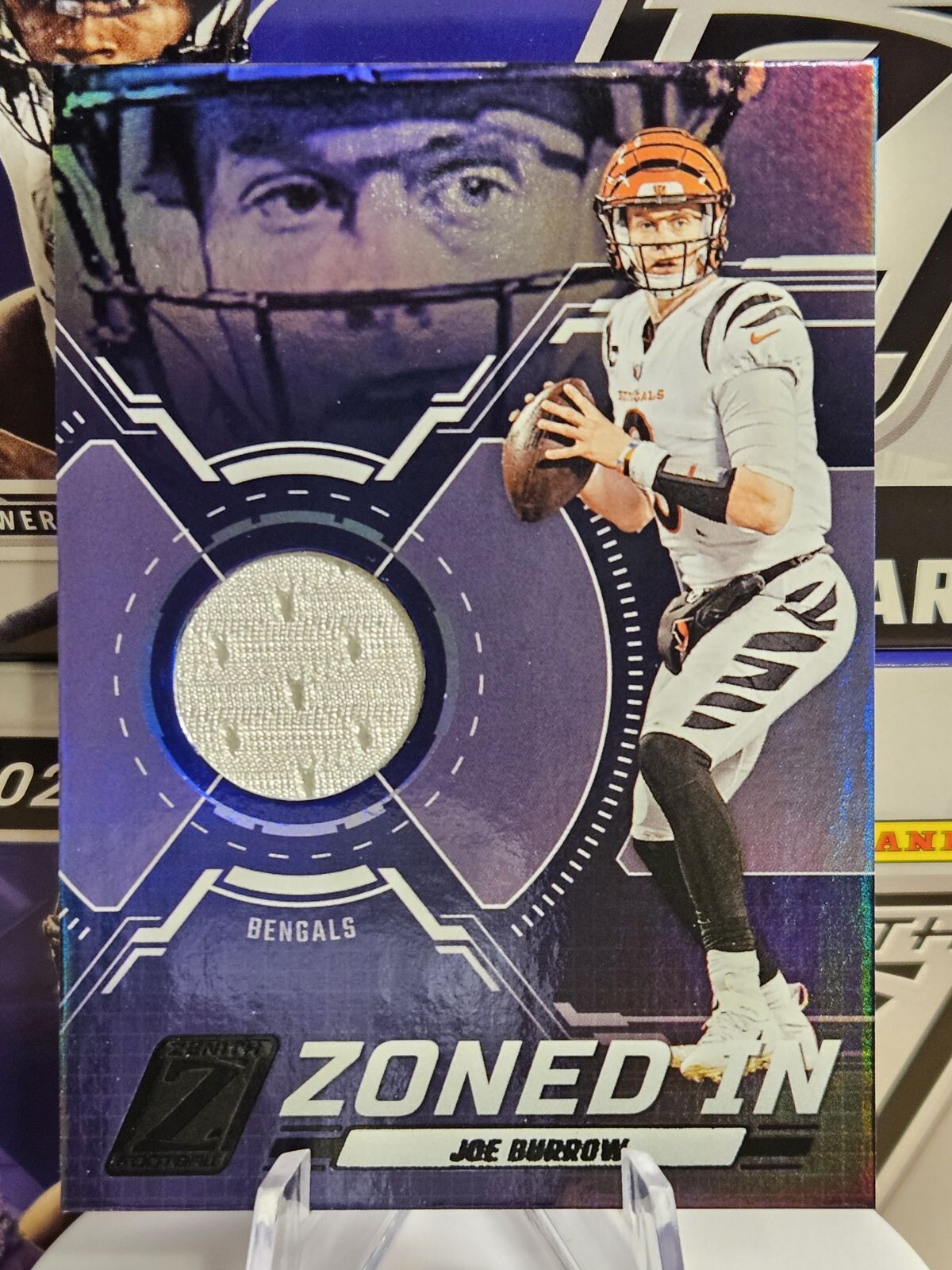 2023 Panini Zenith Joe Burrow ZONED IN Jersey Patch Memorabilia #ZI-JBW ...