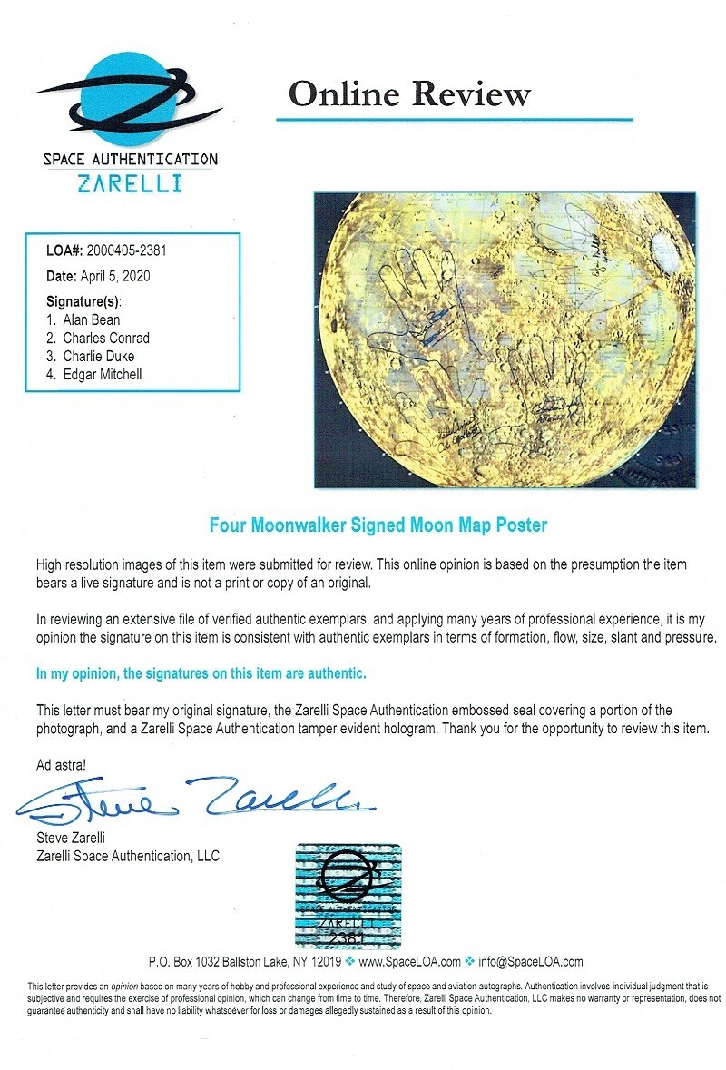 Moonwalker Hand Prints and Signatures on Large Moon Poster Framed ...