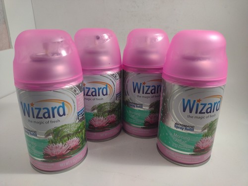 Wizard Automatic Spray Refills Morning Mist Fits Glade/Airwick Units. 4 ...