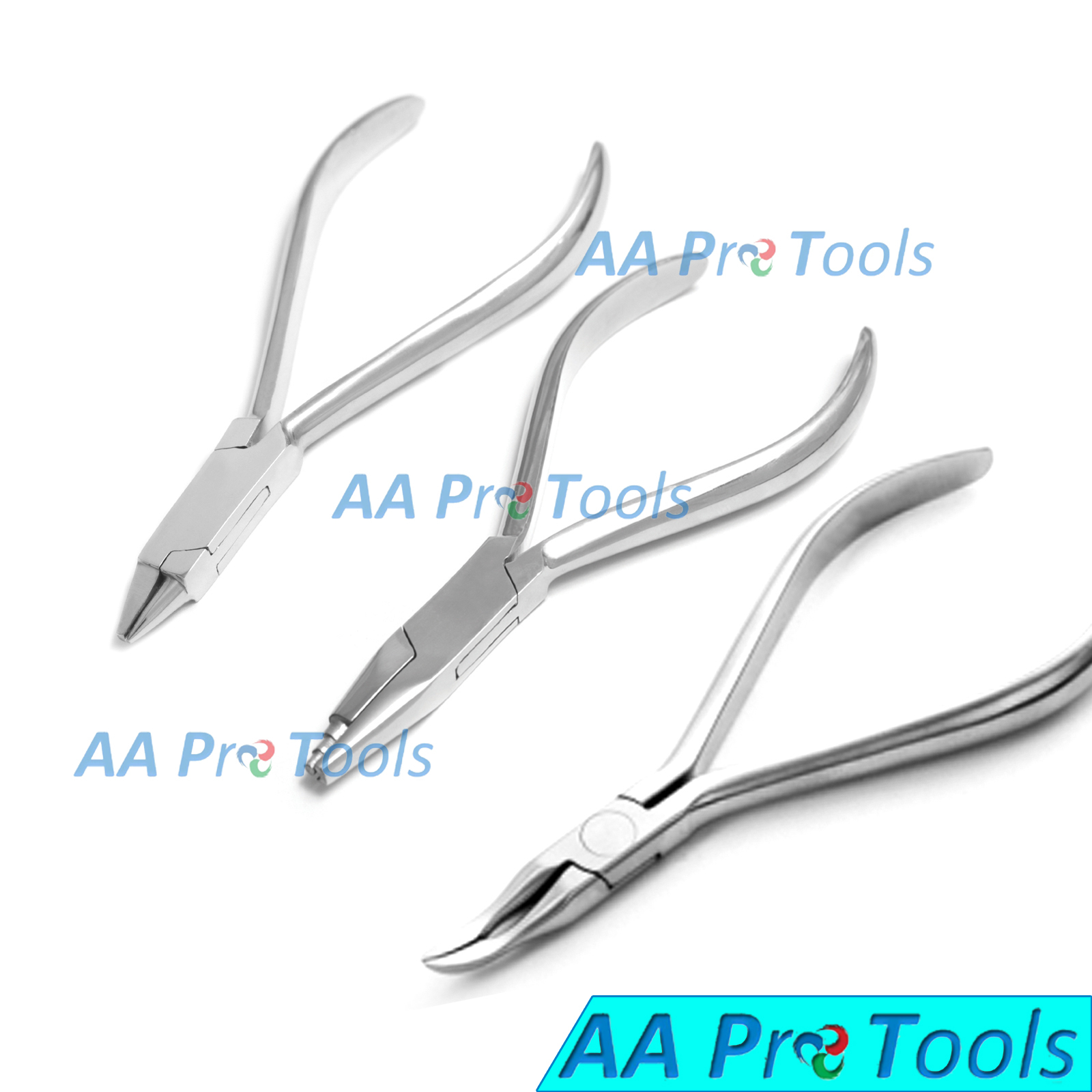 AA Pro: 3 Laboratory Ortho Pliers Kit For Lab Essential Wire Bending ...
