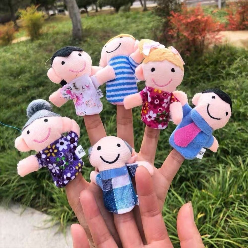 6Pcs Cloth Velvet Finger Puppets Set Finger Toys Toddlers 1-3 | eBay UK
