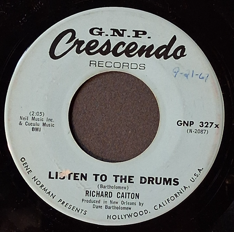 RICHARD CAITON You Look Like A Flower / Listen To The Drums GNP 327 M ...