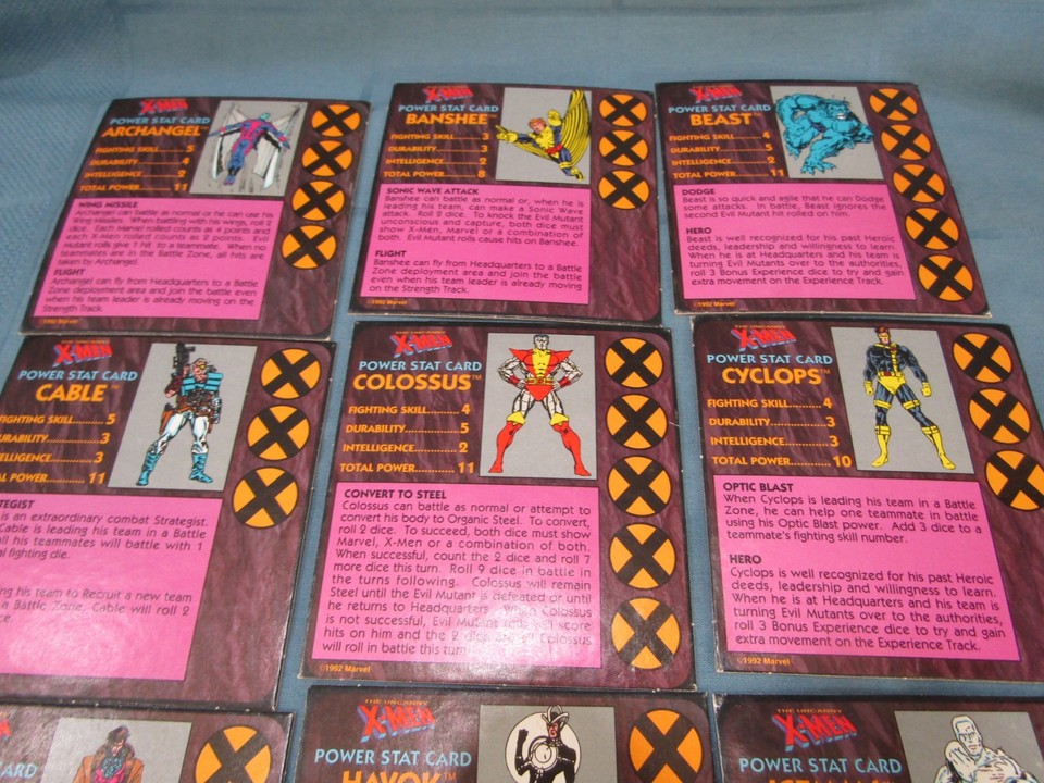 The Uncanny X-Men Alert Adventure Game 1992 Replacement Fullset Power ...