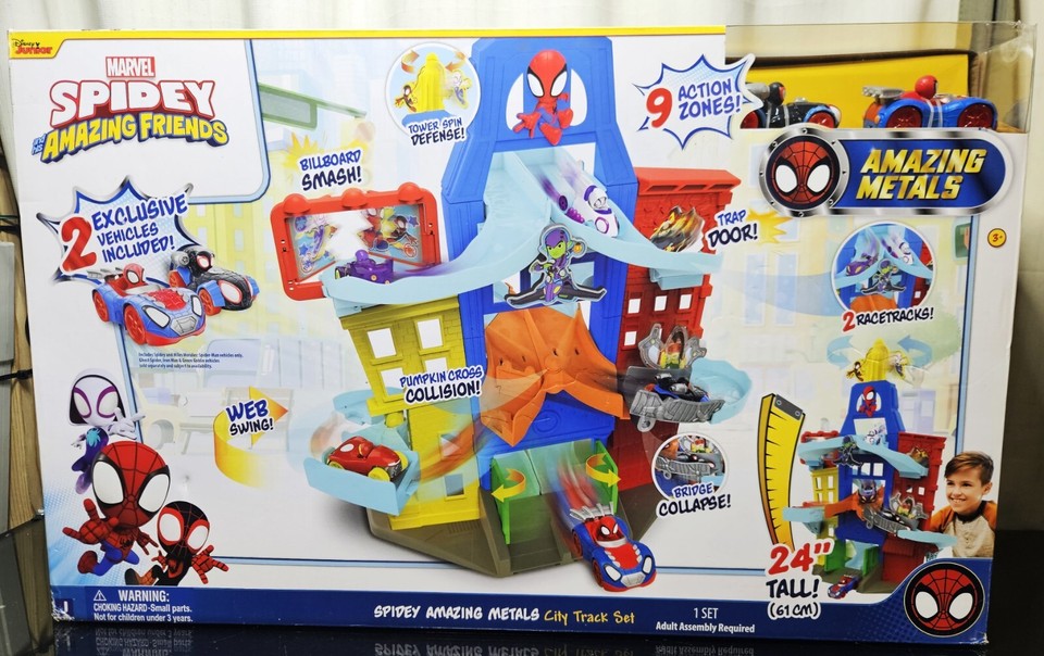 Marvel Spidey and His Amazing Friends City Track Set - 24-Inch Set with ...