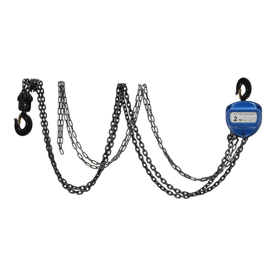 Heavy Duty Pulley Hoist 2Ton/4409 lbs Blue Hand Chain Hoist, Manual ...