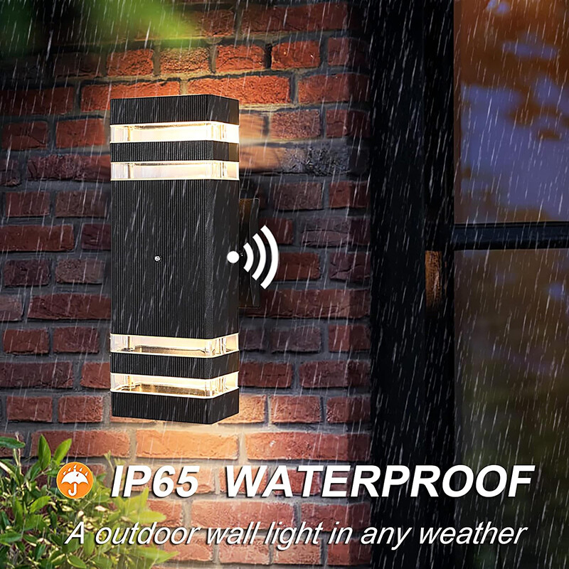 LED Up Down Wall Light Dual Lamp Fixture Outdoor with Dusk to Dawn ...