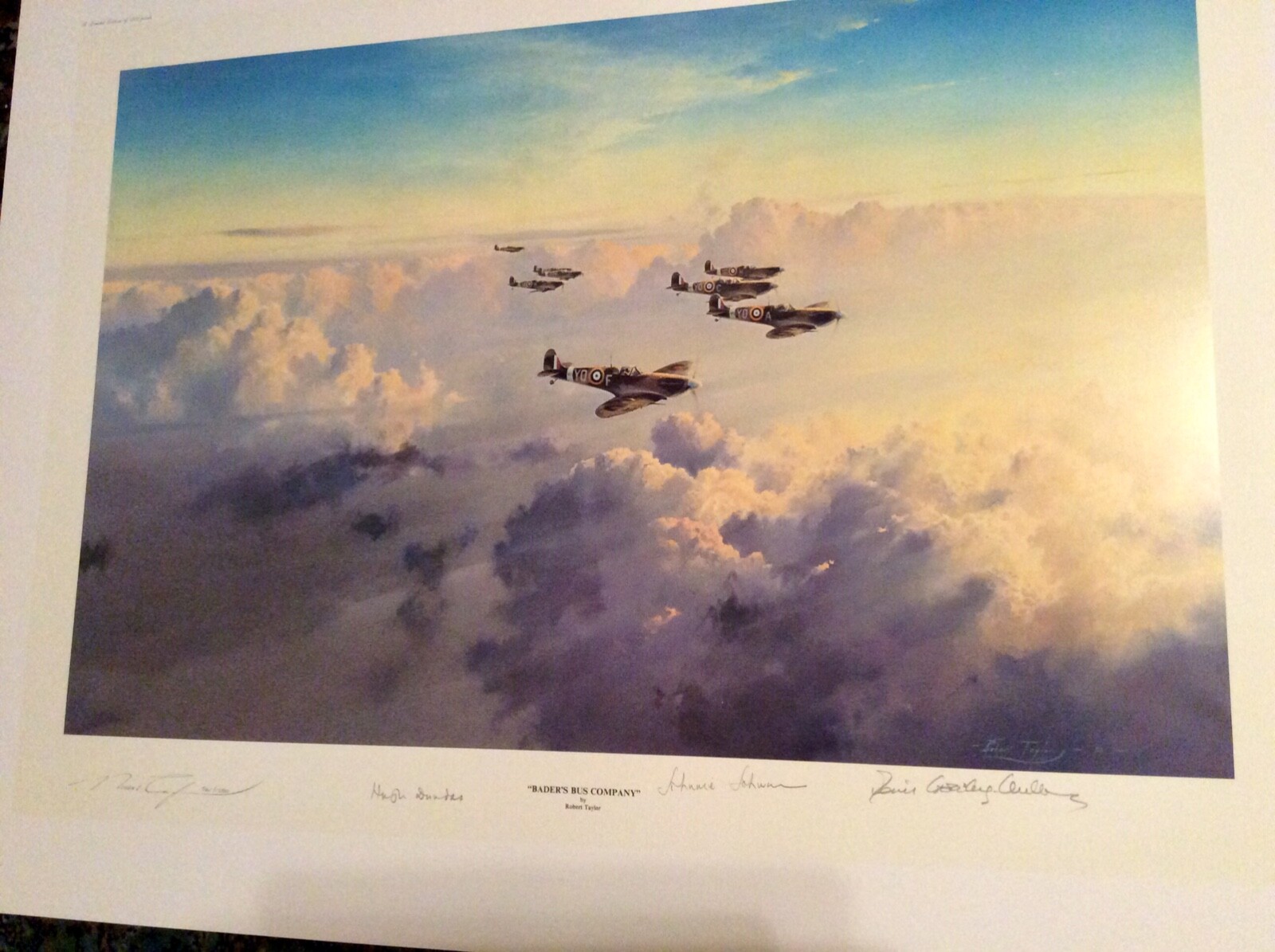 ROBERT TAYLOR “BADERS BUS COMPANY” RAF Spitfires WW2 Ltd Ed / N#561/ ...