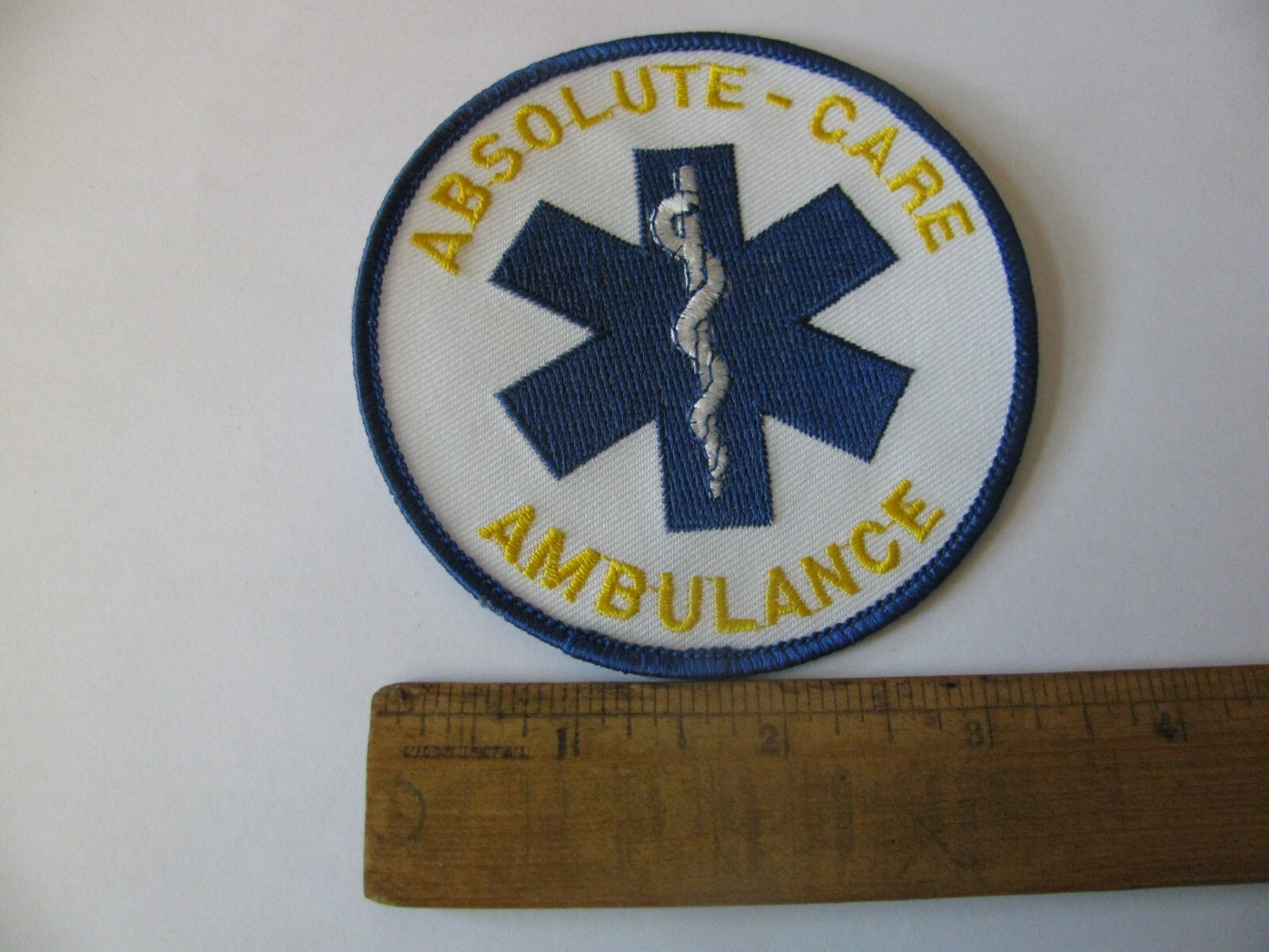 Vtg Absolute Care Ambulance EMT EMS PARAMEDIC Patch Columbia MD ? Iron ...
