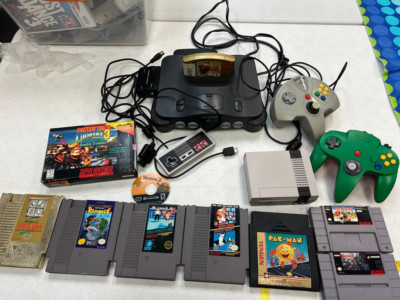 vintage Nintendo lot 64 console control deck zelda games pad remotes ...