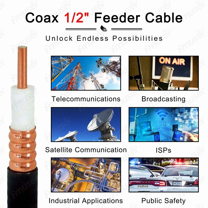 low loss coxial coax cable for fm transmitter for radio broadcast hard ...