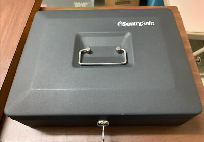 Sentry Safe Metal Safe Cash Box 12”x9 1/4” X3 1/4” Cash Tray And Key | eBay