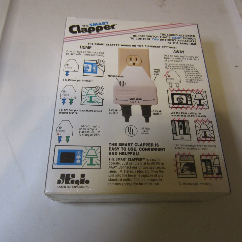RARE The Smart Clapper Clap It On! Clap It Off! Vintage1992 Sealed Box ...