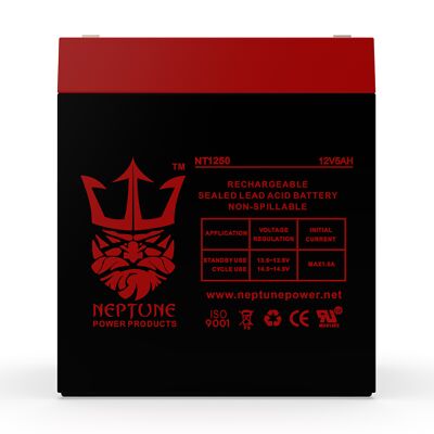 12V 5AH SLA Battery for Alarm, Home Security replacement for ADT ...