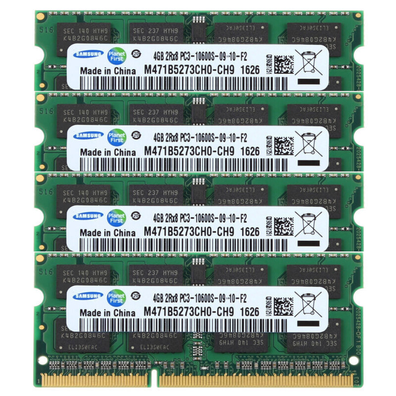 Samsung DDR3 32GB 16GB 8GB 4GB 1333 2Rx8 PC3-10600S SODIMM Laptop ...