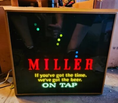 Miller High Life Bouncing Ball motion beer sign replacement scroll ...