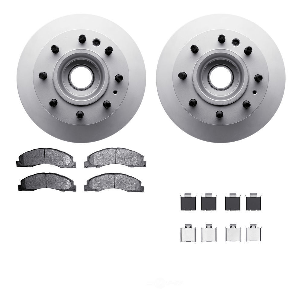 Disc Brake Kit-Geospec Rotors with Heavy Duty Brake Pads includes ...