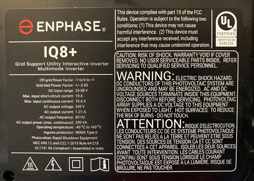 Enphase IQ8+ micro inverter with adapter MC4 Solar panel (IQ Cable DC ...