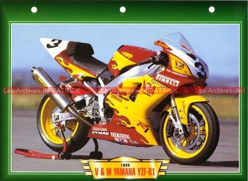 YAMAHA YZF 1000 R1 V&M David JEFFERIES 1999 : Fiche Moto #000253 | eBay