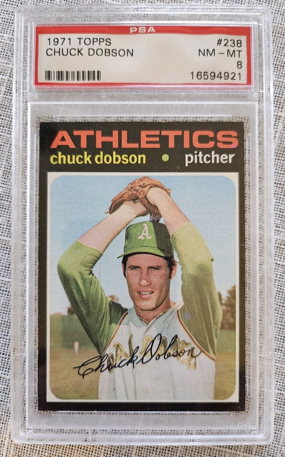 1971 TOPPS #238 CHUCK DOBSON PSA 8 ATHLETICS | eBay