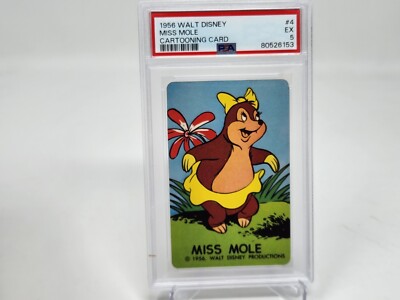 1956 Walt Disney Cartooning Card #4 Miss Mole PSA 5 EX | eBay