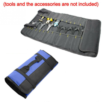 Blue Car Tool Roll Bag Pouch Screwdrivers Toolkit Storage Mini Pliers ...