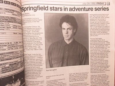 July-1992 Minneapolis TV Mag(RICK SPRINGFIELD/HUMAN TARGET/CHARLES ...