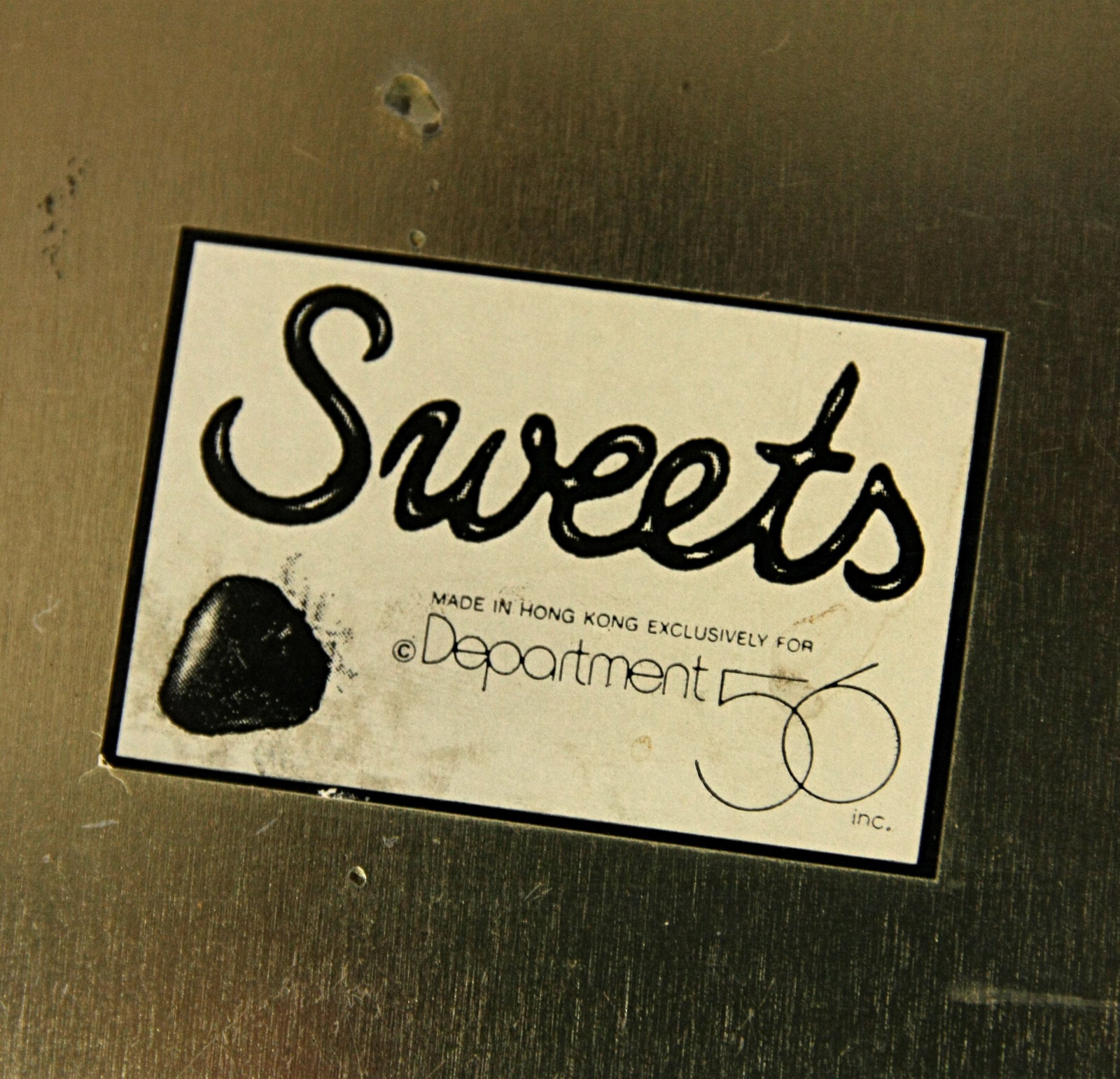 Vintage Department 56 Sweets Chocolate Strawberries Tin Trinket Storage ...