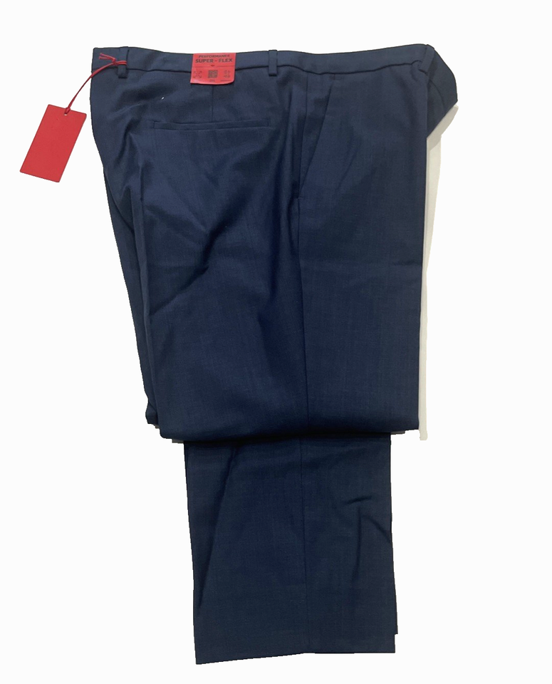 Hugo Boss men's Hesten Blue Sharkskin Slim Fit Suit Pants- 38 x 28 ...