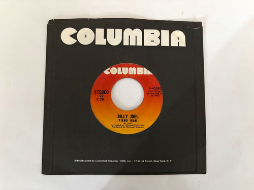 Billy Joel Piano Man 45 RPM 1973 Columbia Records VG+ / Exc Play Test ...