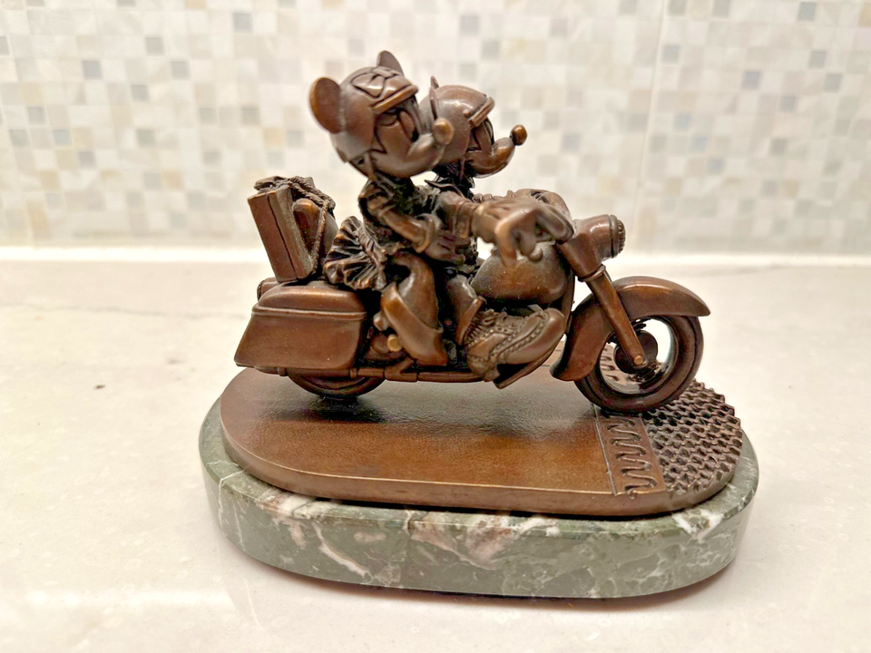Mickey and Minne Mouse on Motorcycle Figurine | eBay