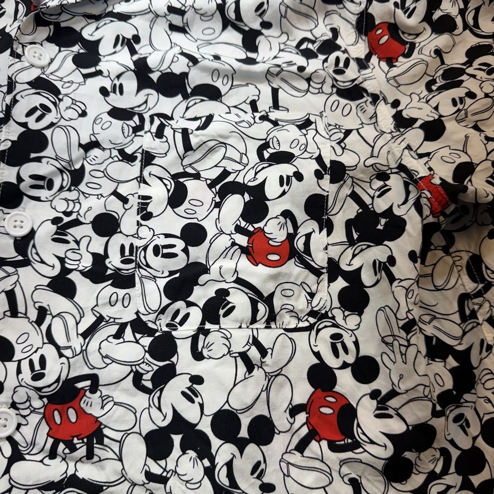 Disney Mickey Mouse All Over Print Shirt Men's L | eBay UK